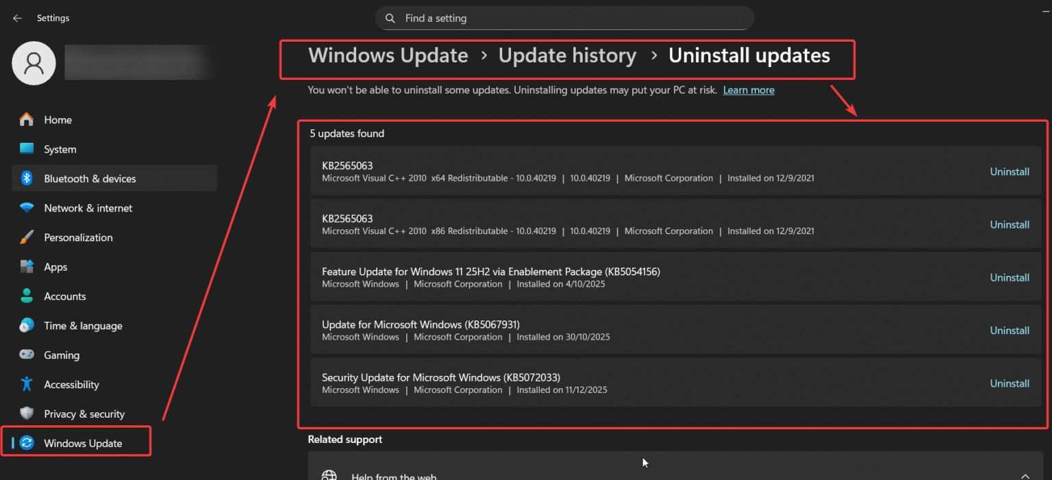 How to Uninstall Problematic Windows Updates Easily on Windows 11/10