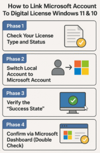 How to Link Microsoft Account To Digital License Windows 11 & 10
